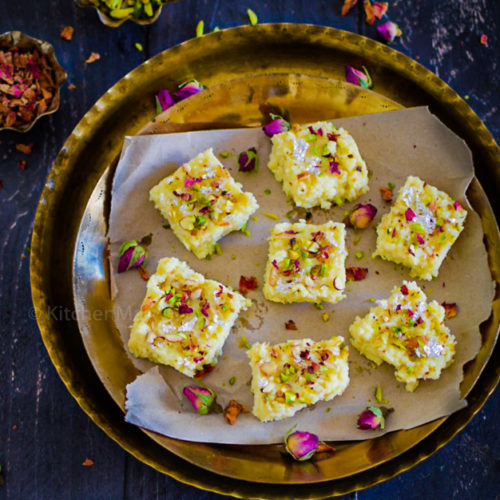 Kalakand with condensed milk – Kitchen Mai